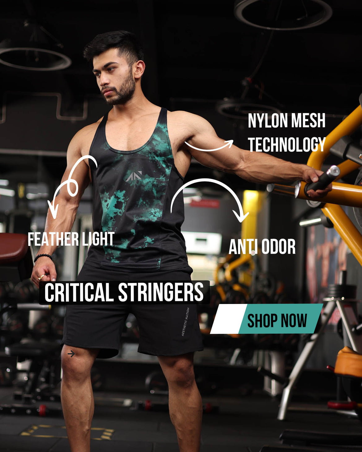 Buy Gym Stringers Vests For Men Online India – AestheticNation