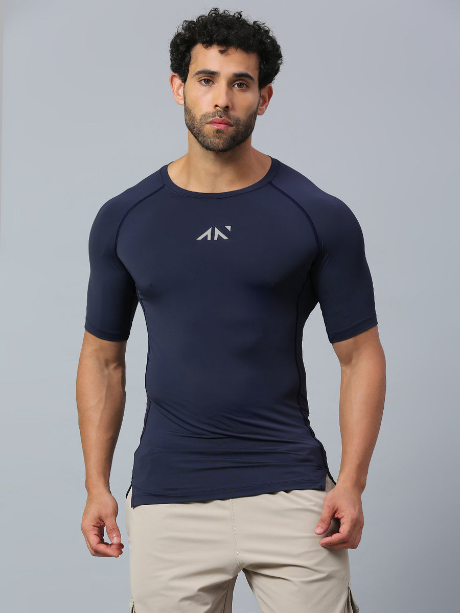 Buy Men's Half Sleeve Compression T-Shirt For Gym, Running, Sports ...